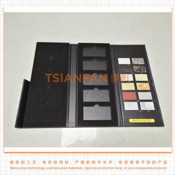厂家直销石英石纸质样品册 石材EVA样品册 可定制YZ105 – 厦门谦帆包装展示厂